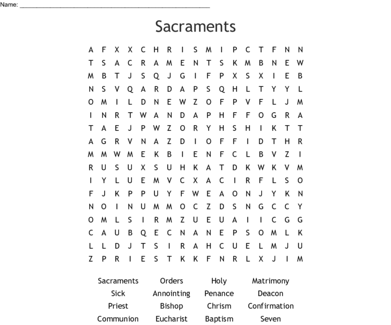 Sacraments Word Search Word — db-excel.com