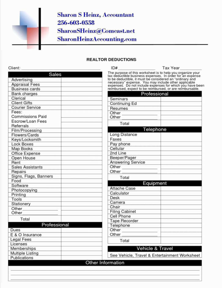 Sale Of Main Home Worksheet — db-excel.com