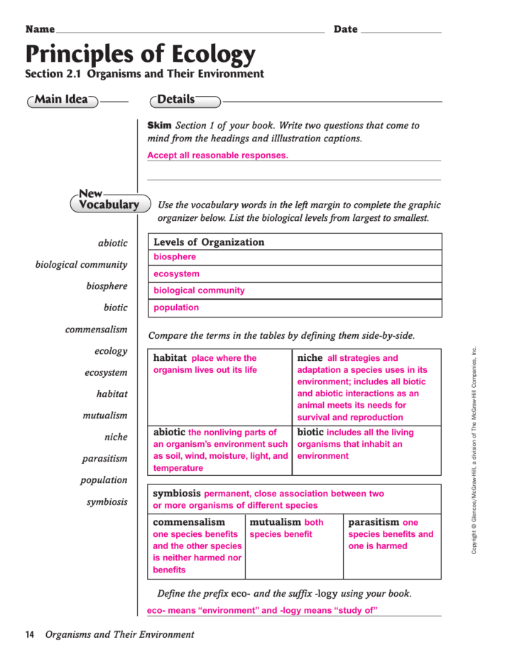Chapter 2 Principles Of Ecology Worksheet Answers Db excel Chapter 2 Principles Of Ecology Worksheet Answers Db excel