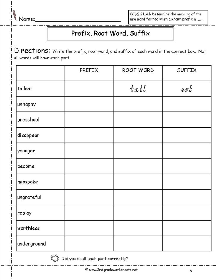 Prefix And Suffix Worksheets 5Th Grade — db-excel.com