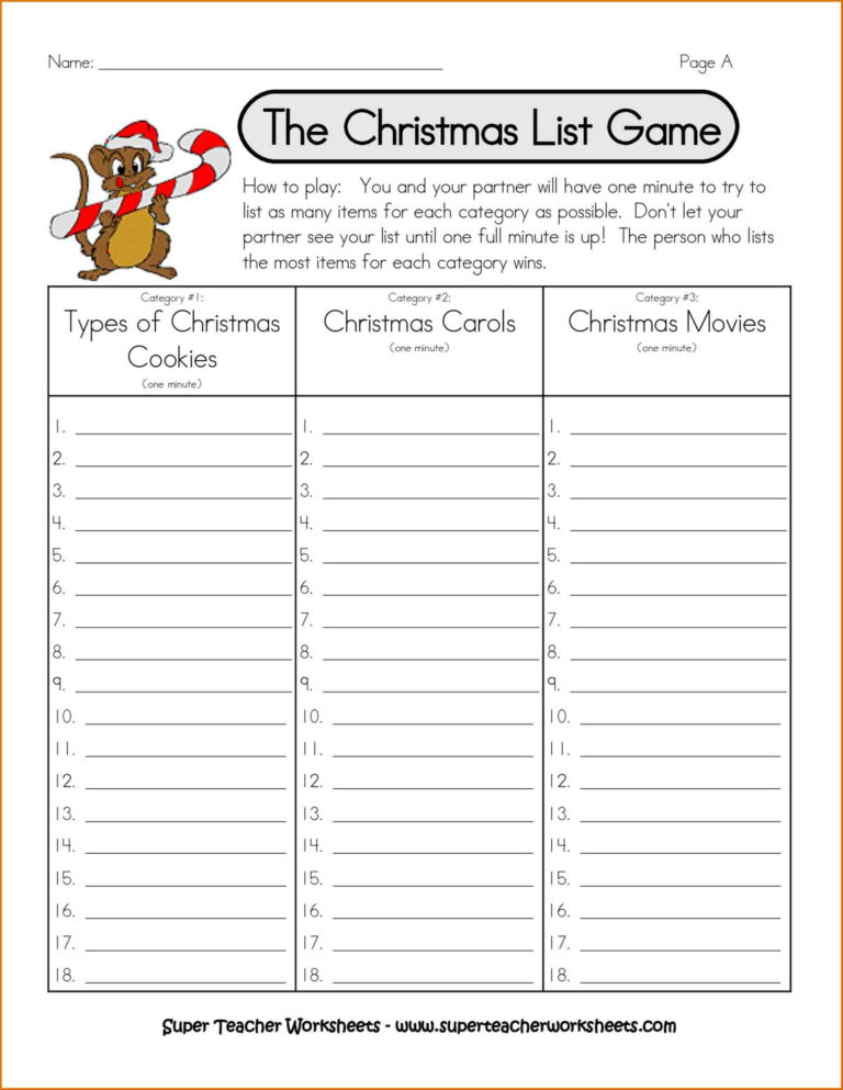 Secret Santa Worksheet — db-excel.com