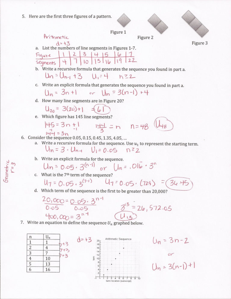 Sequences And Nth Terms Worksheet Pdf Teachit Maths A On The Db excel