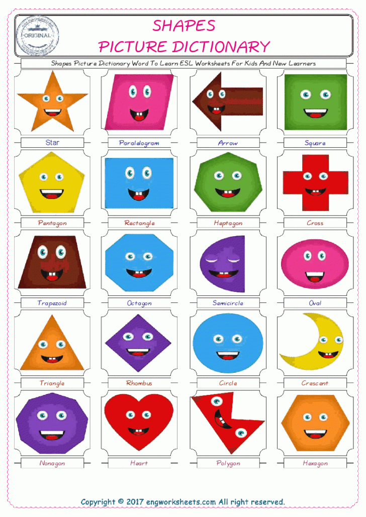 Shapes Free Esl Efl Worksheets Madeteachers For Teachers — db-excel.com