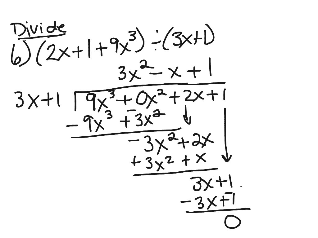 Showme 63 Dividing Polynomials Using Long Division Db excel