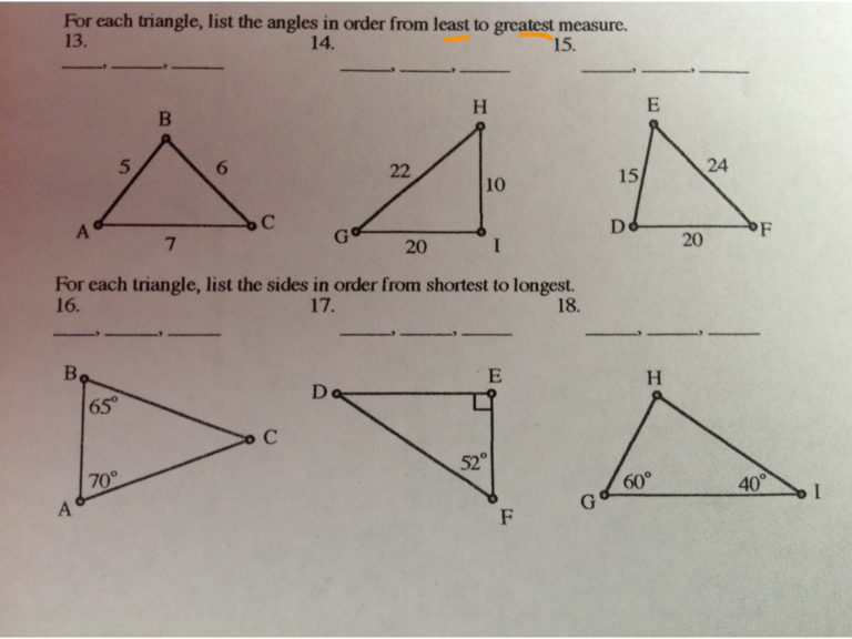 Triangle Inequality Worksheet With Answers — db-excel.com