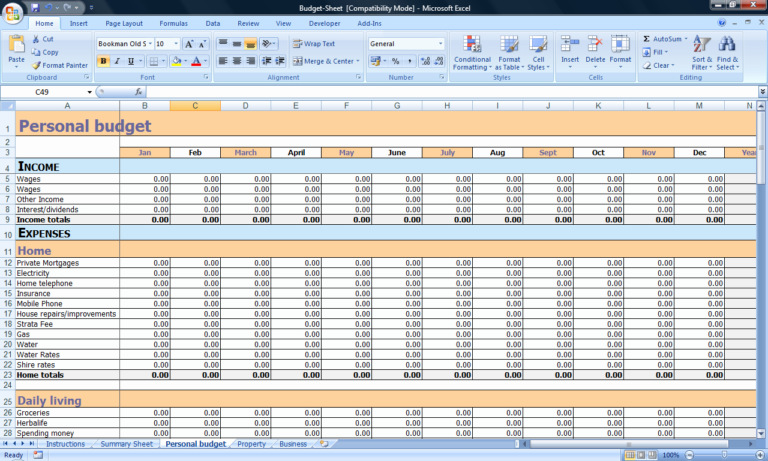 Financial Worksheet Usmc — db-excel.com