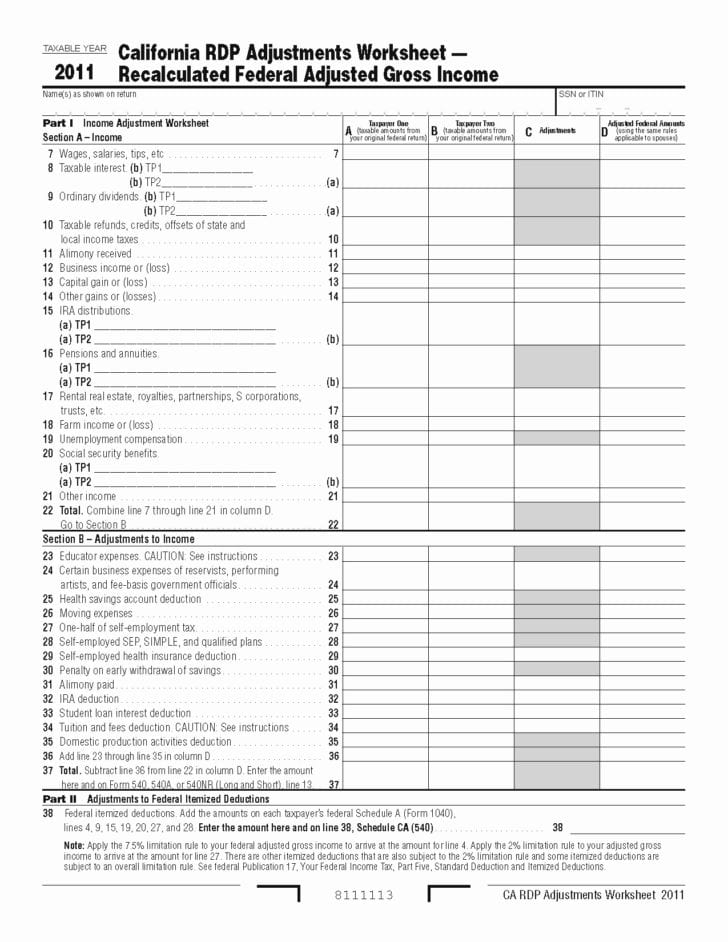 Small Business Tax Deductions Worksheet — db-excel.com