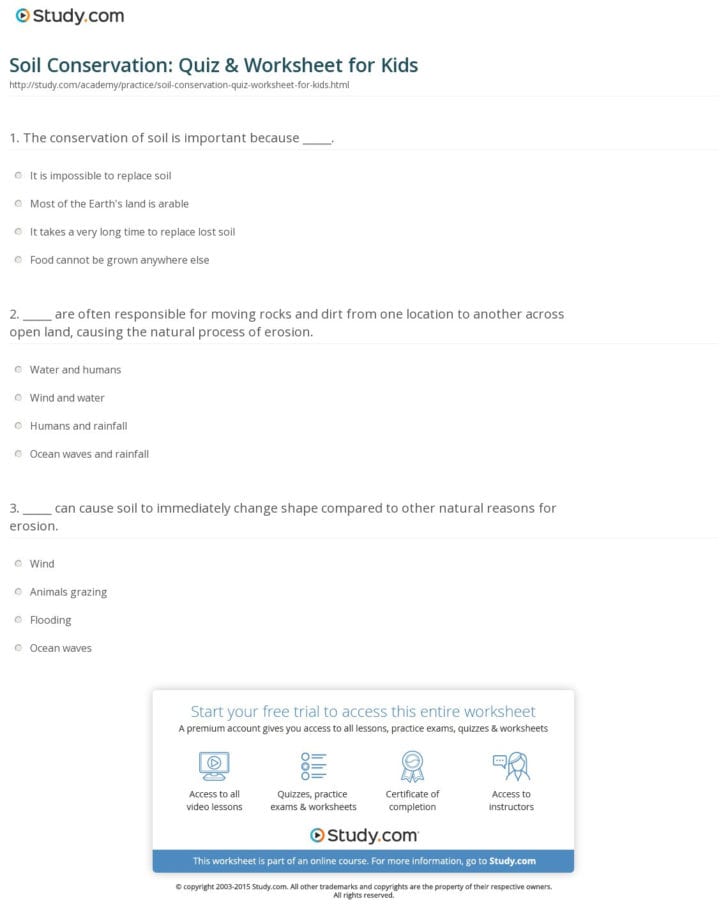 Soil Conservation Quiz Worksheet For Kids Study — db-excel.com