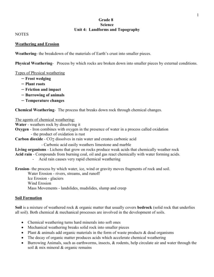 Soil Formation Worksheet Answers — db-excel.com