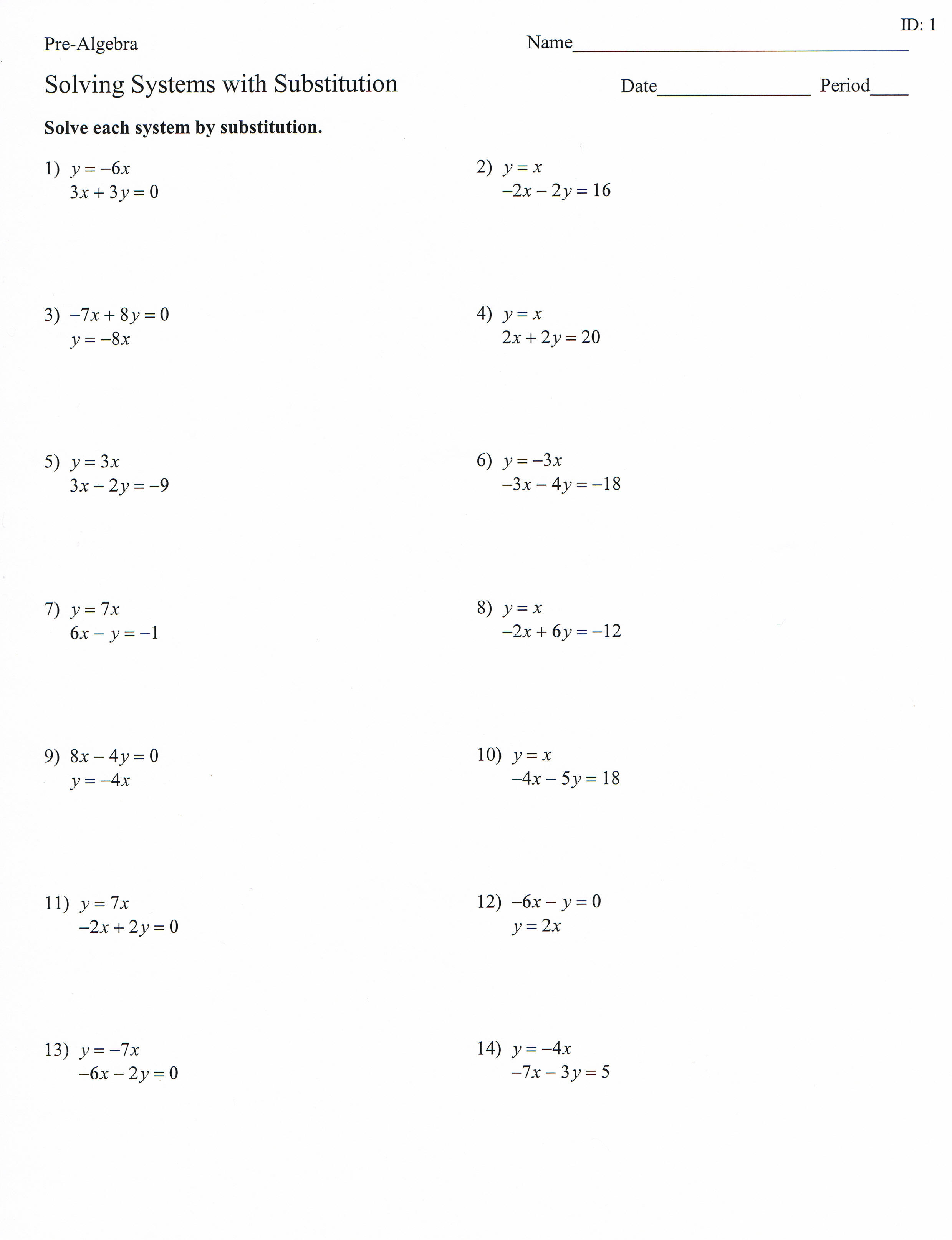 Solve Each System By Graphing Worksheet
