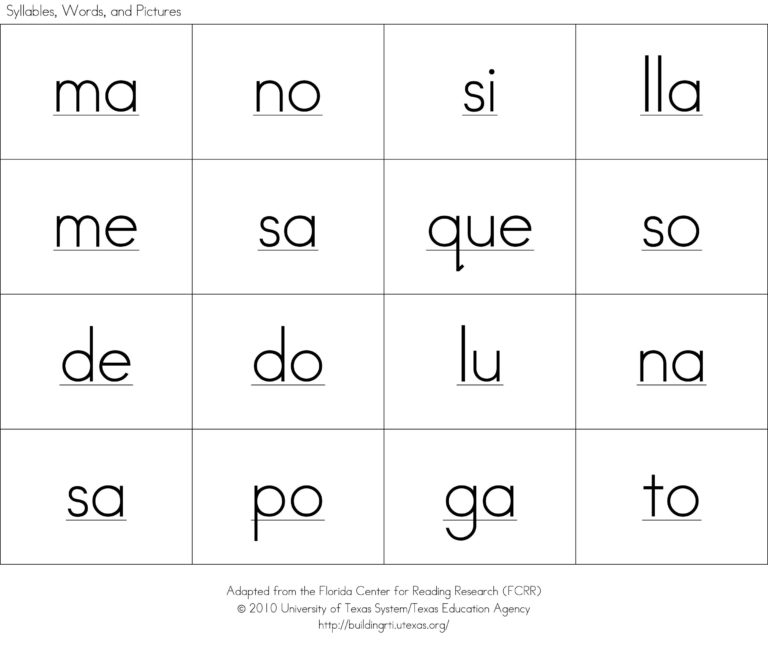 Spanish Phonics Worksheets — db-excel.com