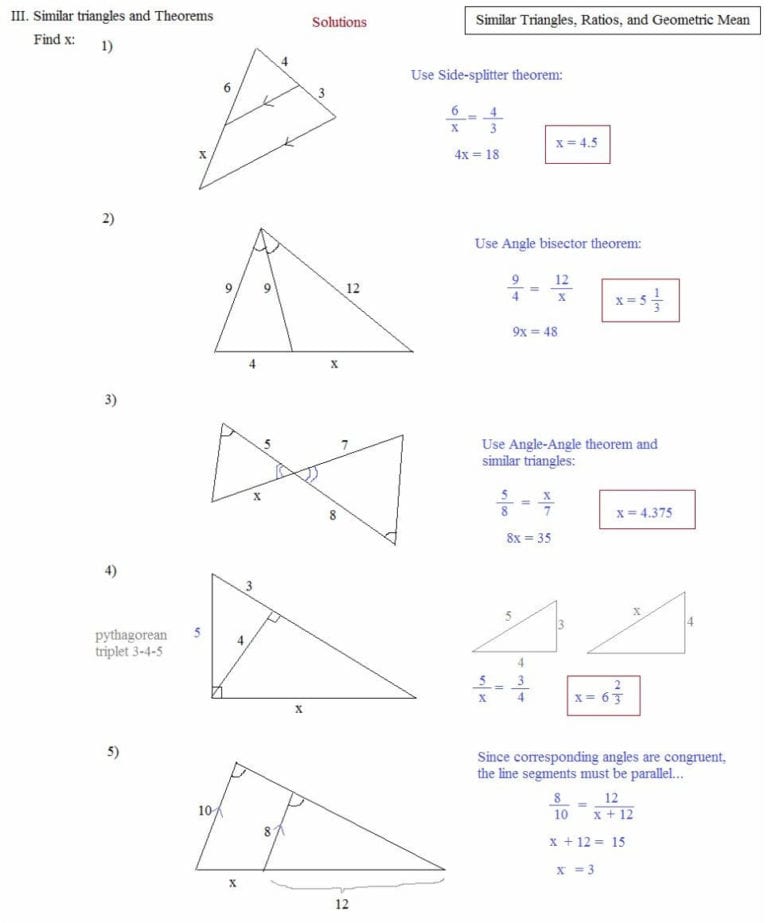 Special Right Triangles Worksheet Pdf — db-excel.com