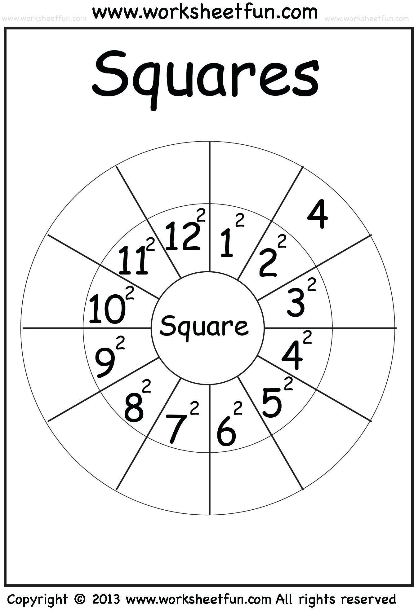 Squares And Square Roots Worksheet Math Perfect Square Roots Db excel