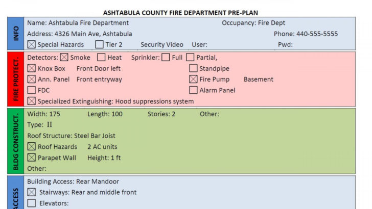 Striking Fire Department Pre Plan S Pre — db-excel.com