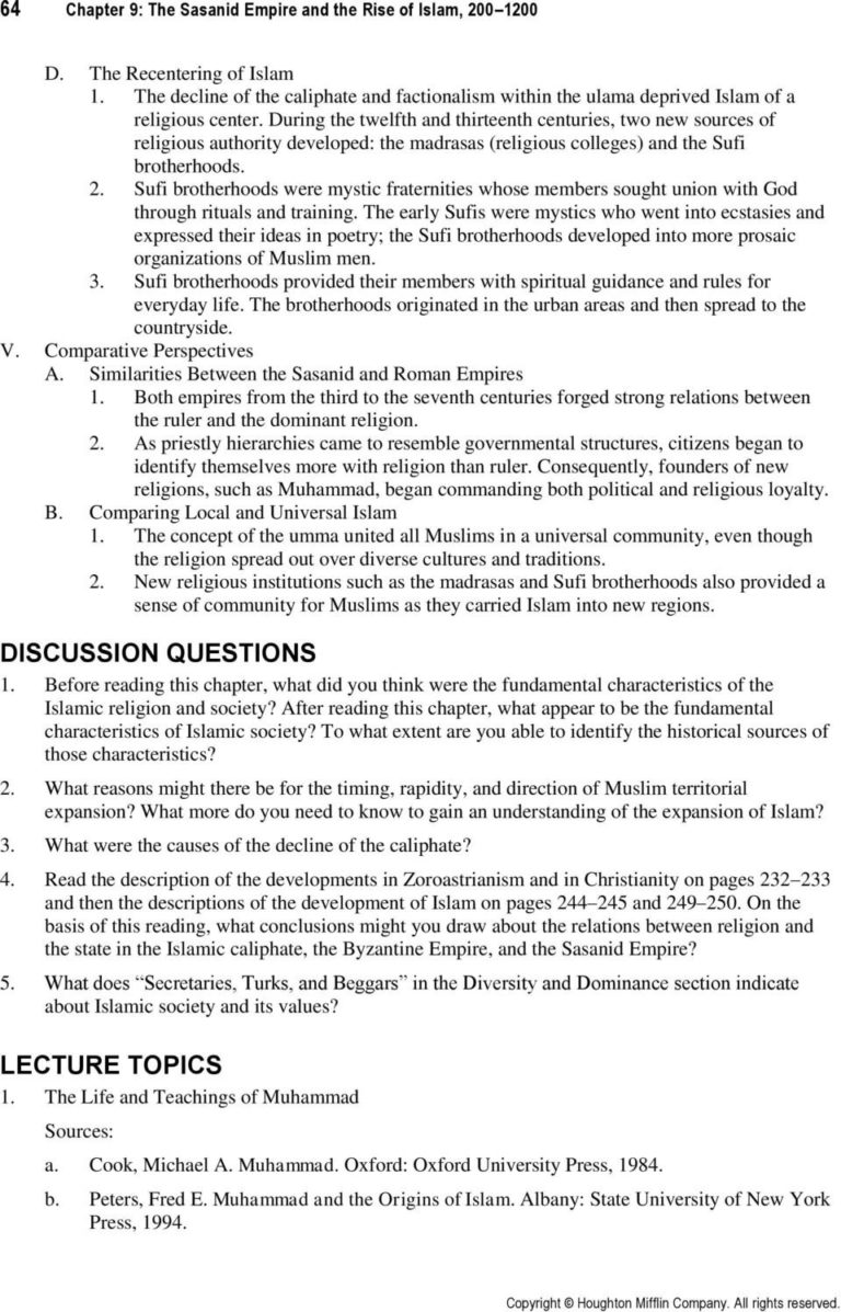 Islam Empire Of Faith Part 2 Worksheet Answers — db-excel.com