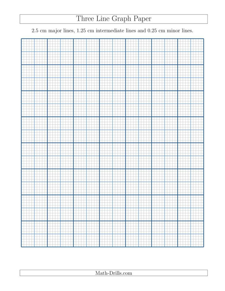 Three Line Graph Paper With 25 Cm Major Lines 125 Cm — db-excel.com