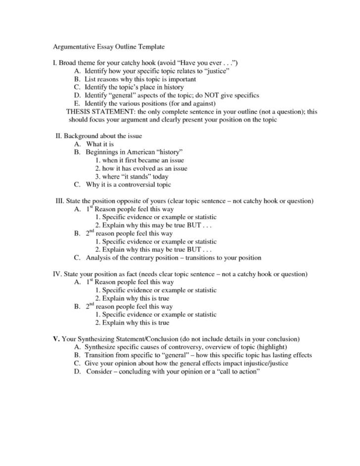 Top Argumentative Essay Outline Worksheet Thatsnotus 009 — db-excel.com