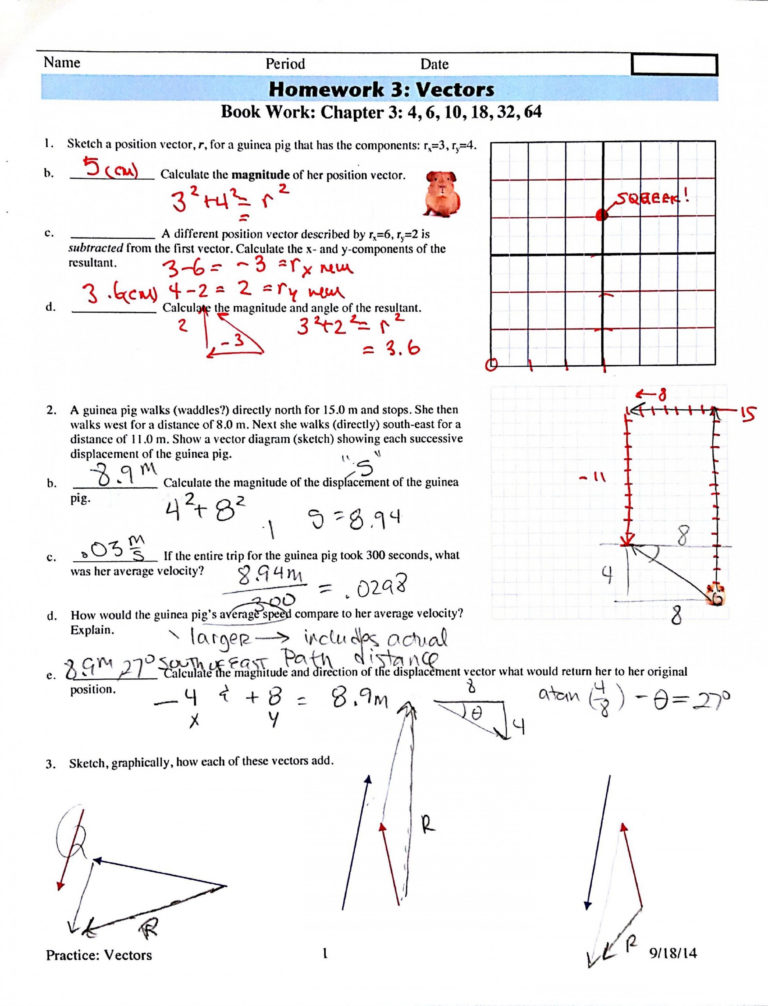 Top Vector Addition Worksheet With Answers Image L Ca — db-excel.com