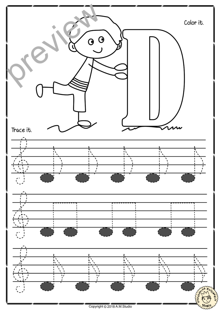 Music Worksheets For Kids Db excel
