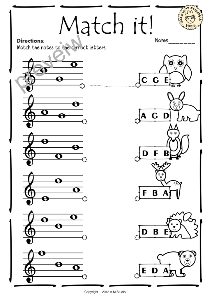 Treble Clef Note Naming Worksheets For Fall9 Anastasiya — db-excel.com