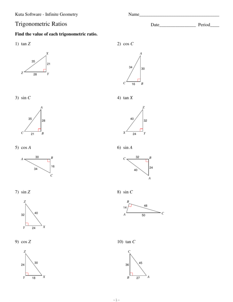 Trigonometric Ratios — db-excel.com