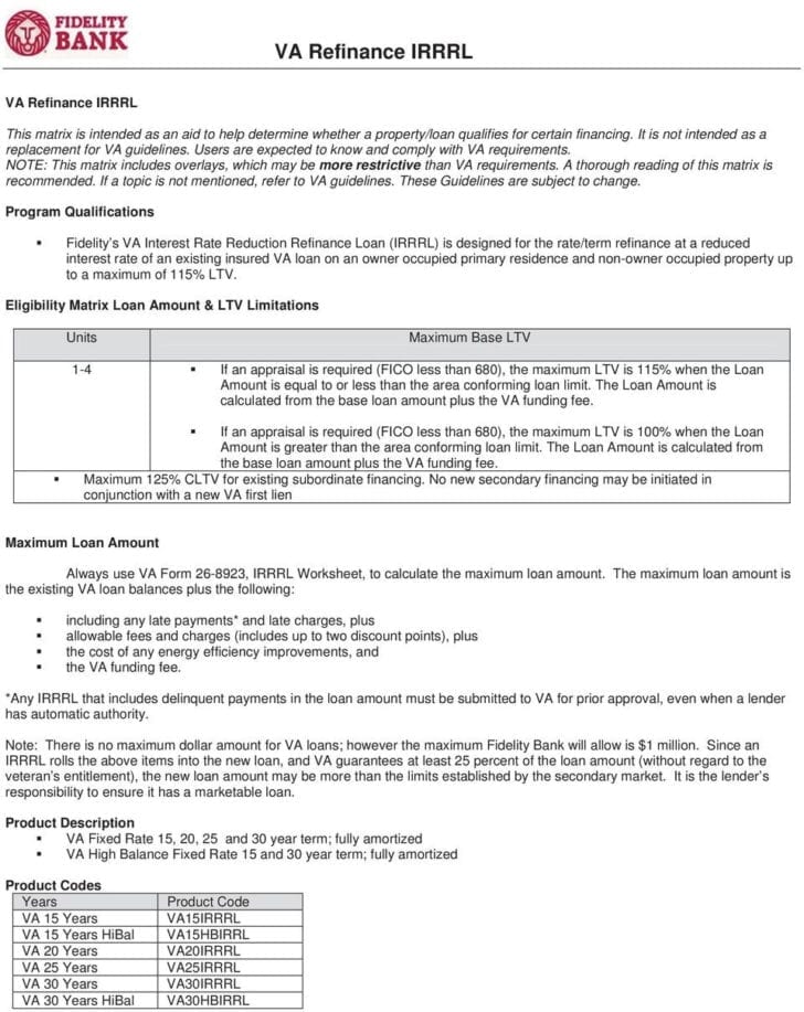 Va Refinance Irrrl Va Refinance Irrrl Pdf — db-excel.com