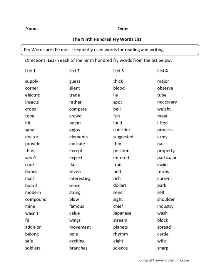 Free 5Th Grade Vocabulary Worksheets Db excel