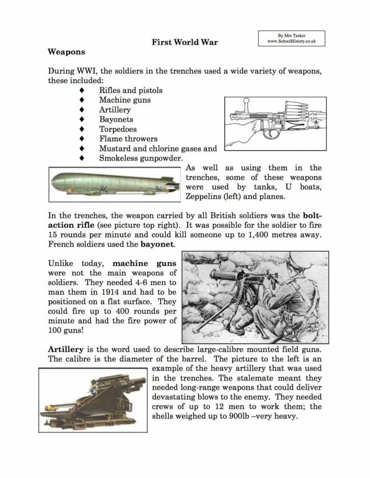 World War 1 Worksheets — db-excel.com