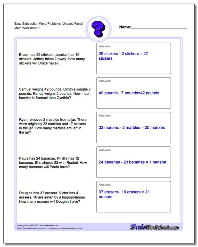 Order Of Operations Word Problems Worksheets With Answers — db-excel.com