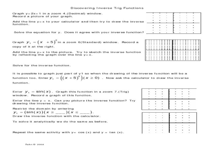 Inverse Functions Worksheet Answer Key — db-excel.com