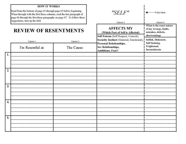 Worksheet Aa Step 4 Worksheet Th Step Sheets Hizli — db-excel.com