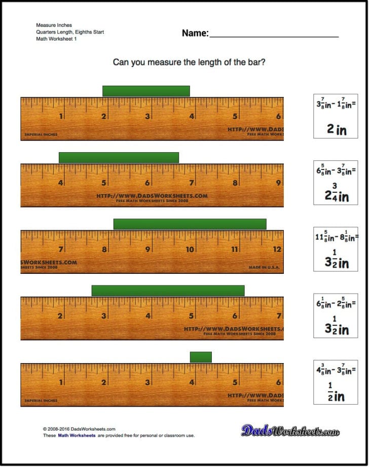 Worksheet Accurately Reading A Tape Measure Tape With — db-excel.com
