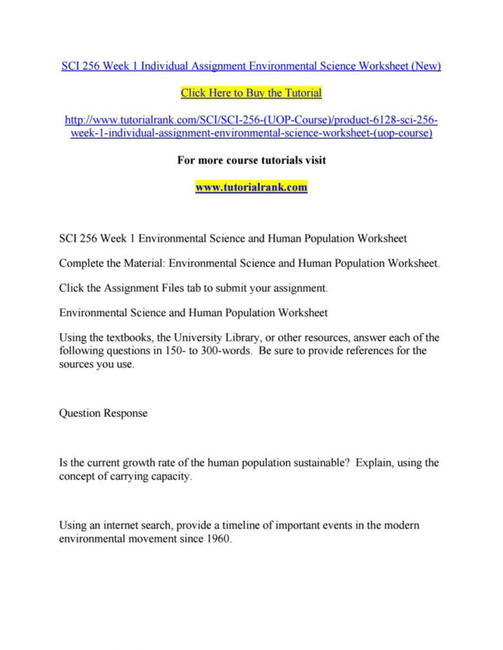 Environmental Science Worksheets For High School — db-excel.com