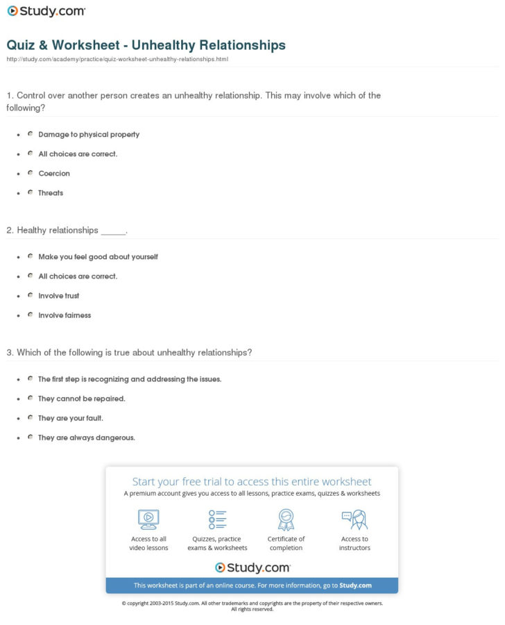 Building Healthy Relationships Worksheets — db-excel.com