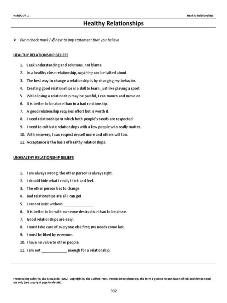 Healthy Relationships Worksheets — db-excel.com