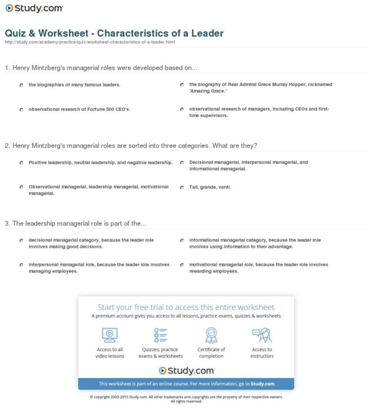 Worksheet Ideas English Worksheets What Is Leadership — db-excel.com