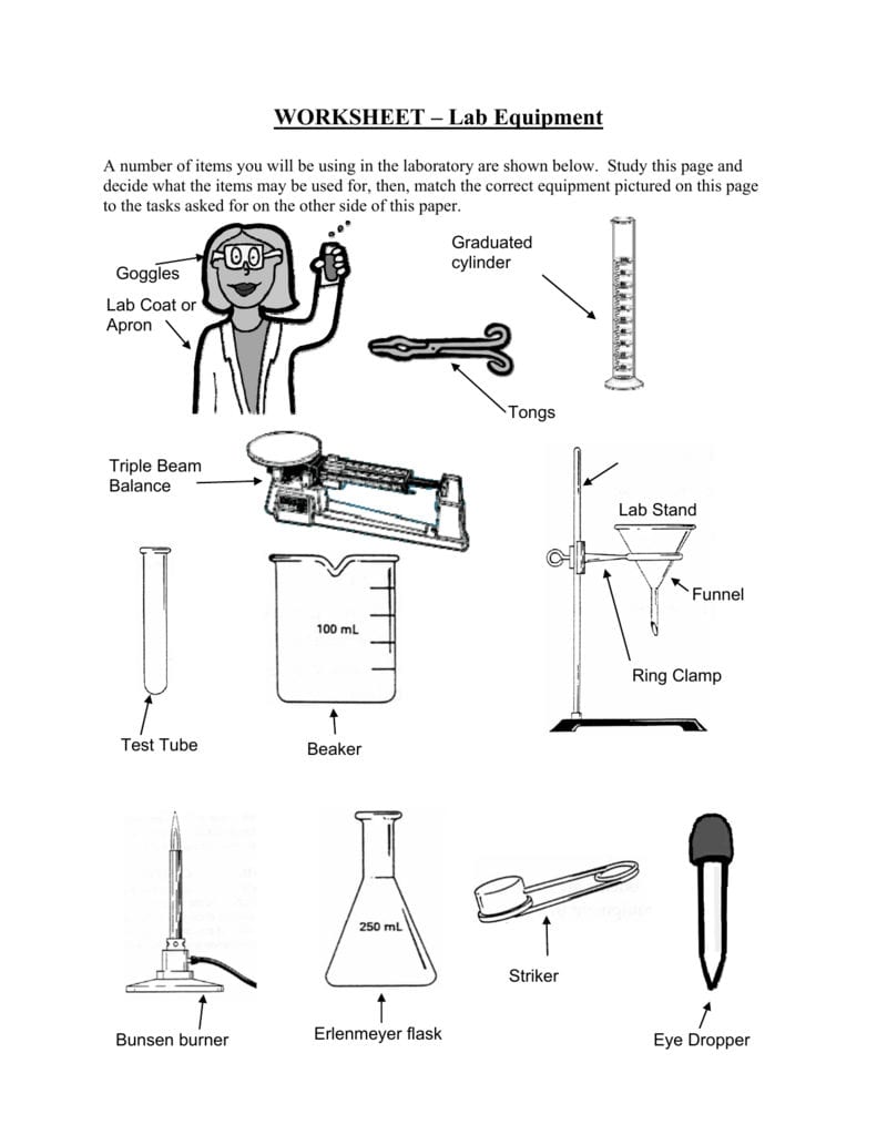Lab Equipment Worksheet Answer Key Db excel Lab Equipment Worksheet Answer Key Db excel