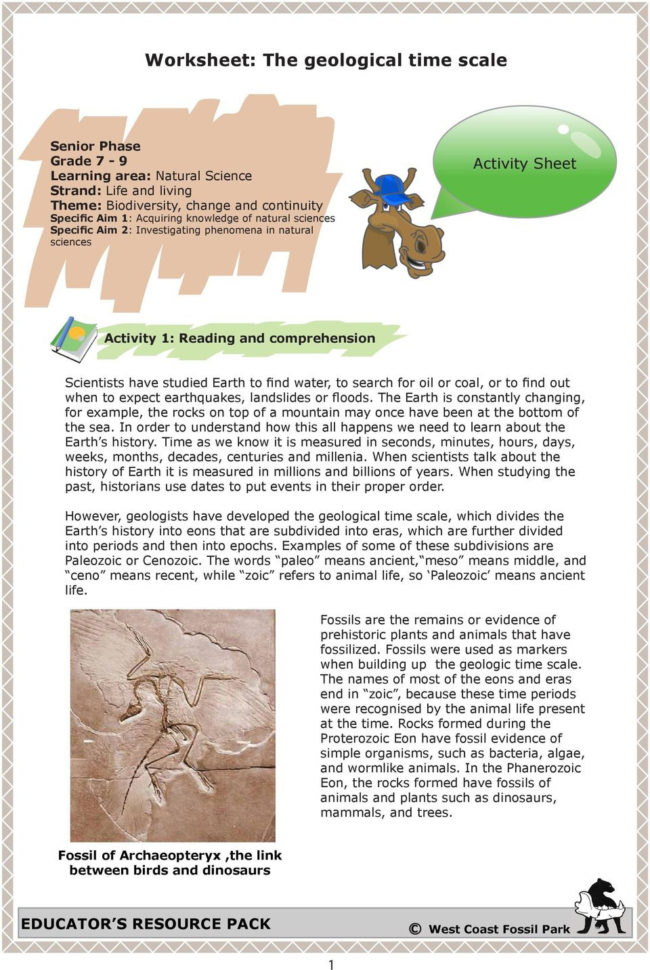 Worksheet The Geological Time Scale Pdf — db-excel.com