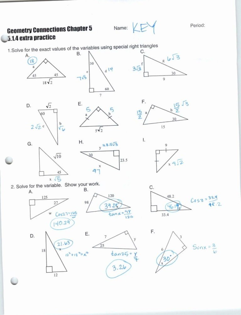 Worksheet Trigonometric Ratios Sohcahtoa Answer Key — db-excel.com