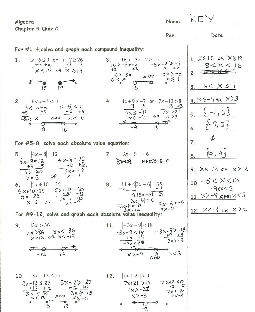 Using The Quadratic Formula Worksheet Answers Db excel