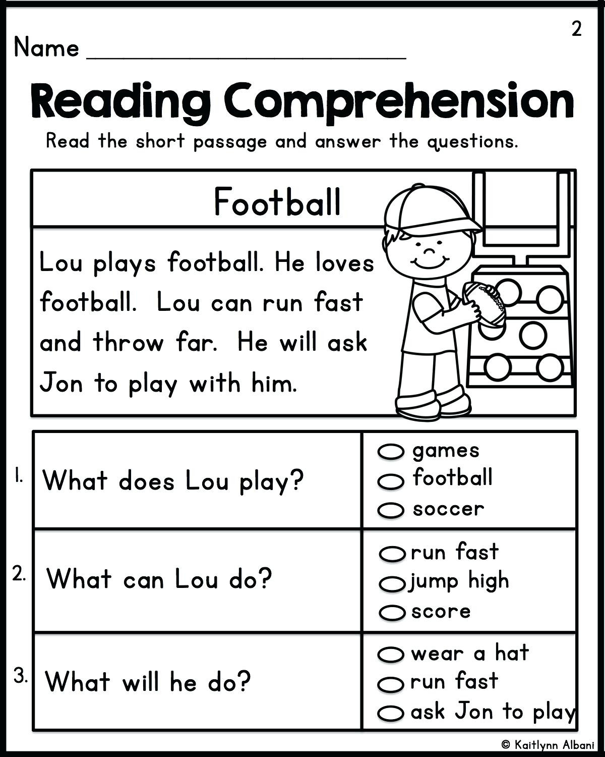 Reading For Kid Worksheet Db excel