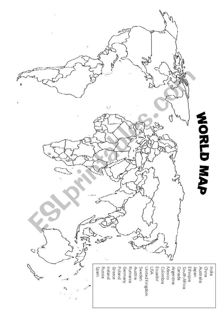 World Map Esl Worksheetkala0 — db-excel.com