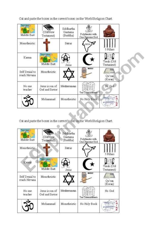 World Religions Worksheets — db-excel.com