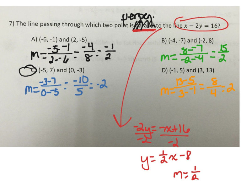 Writing Equations Of Parallel And Perpendicular Lines Math — db-excel.com