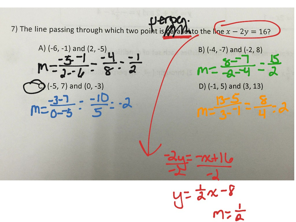 Writing Equations Of Parallel And Perpendicular Lines Math Db excel